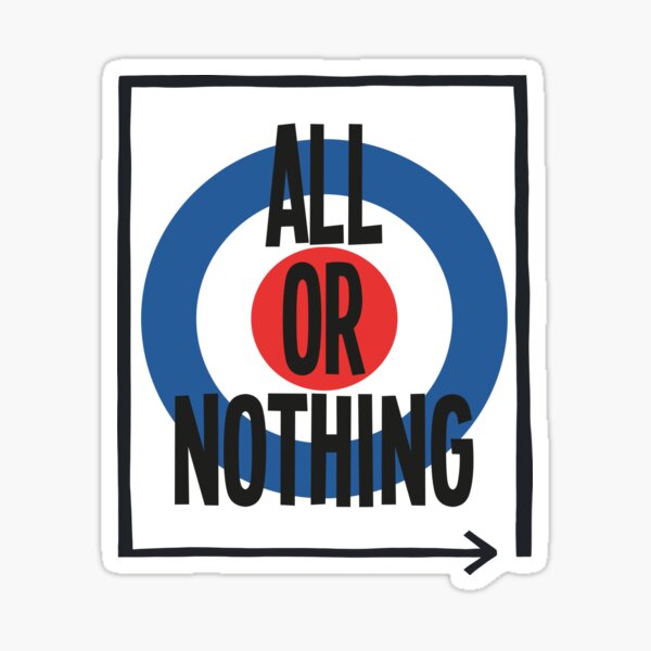 "All or Nothing - Mod Target" Sticker for Sale by FuzzTonePrints | Redbubble