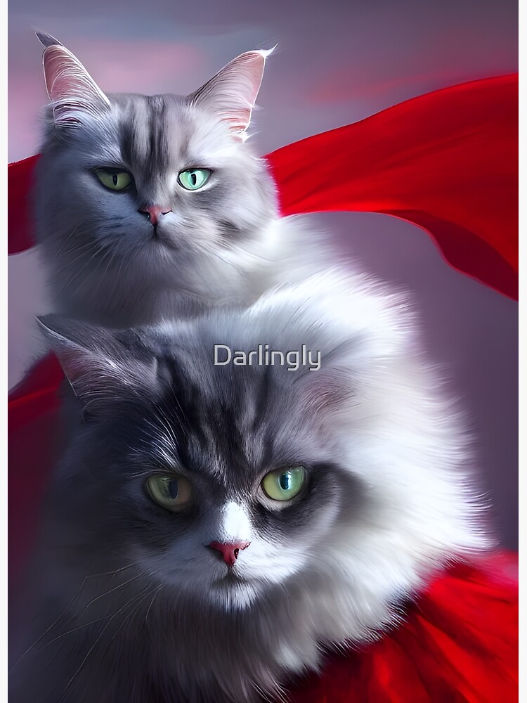 "Artistic Ragdoll Cats with Red Cape |" Poster for Sale by Darlingly ...