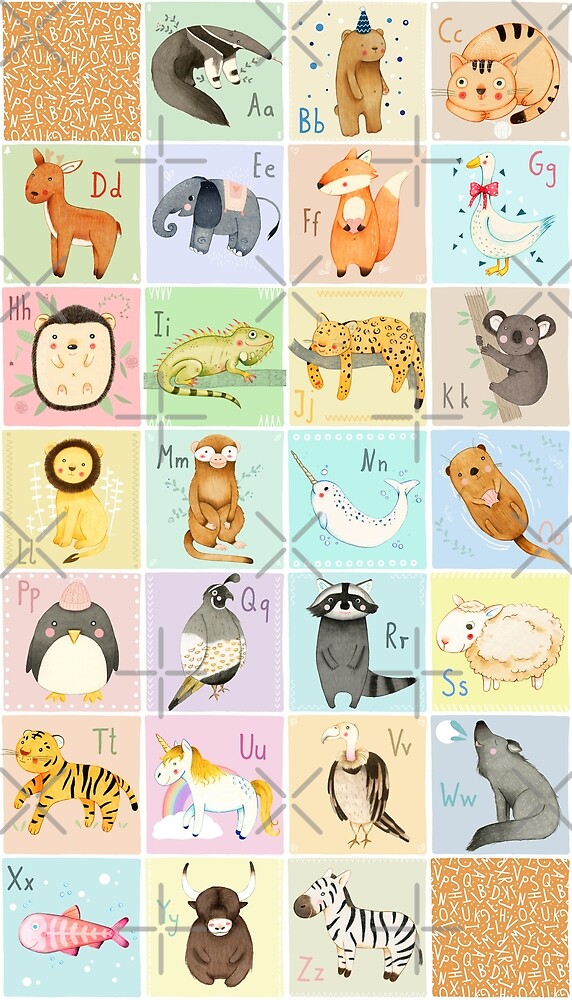 "English Animal Alphabet" by Judith Loske | Redbubble