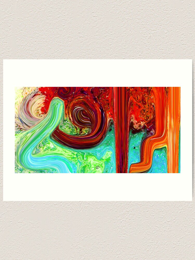 "Al Rafey Ar Rafey Allah Name modern calligraphy painting" Art Print ...