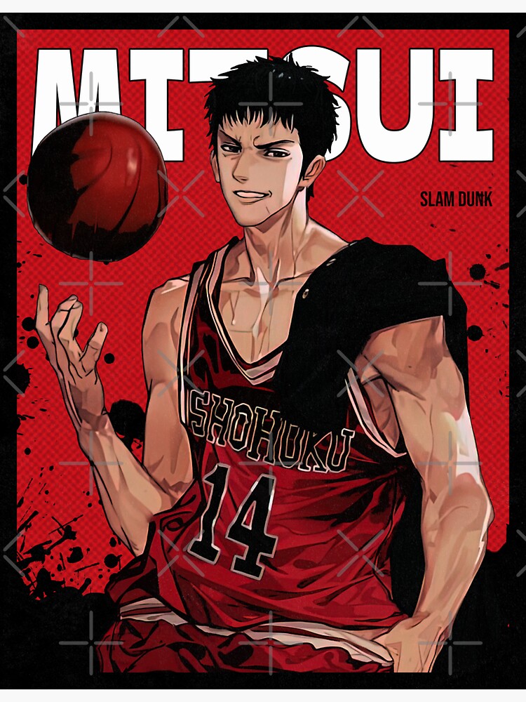 "Mitsui Slam Dunk Red Comic Design" Sticker for Sale by IkaXII | Redbubble