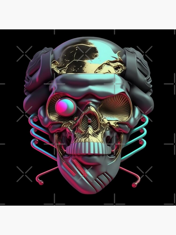 "cyberpunk skull 17" Poster for Sale by Mya-M-ai | Redbubble
