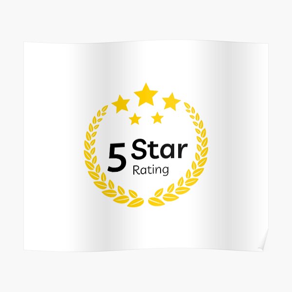 "Five star rating" Poster for Sale by Lingalin | Redbubble