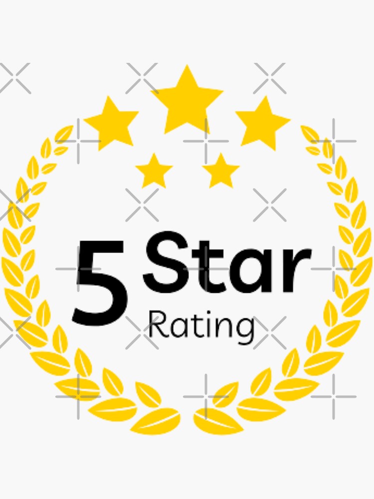 "Five star rating" Sticker for Sale by Lingalin | Redbubble