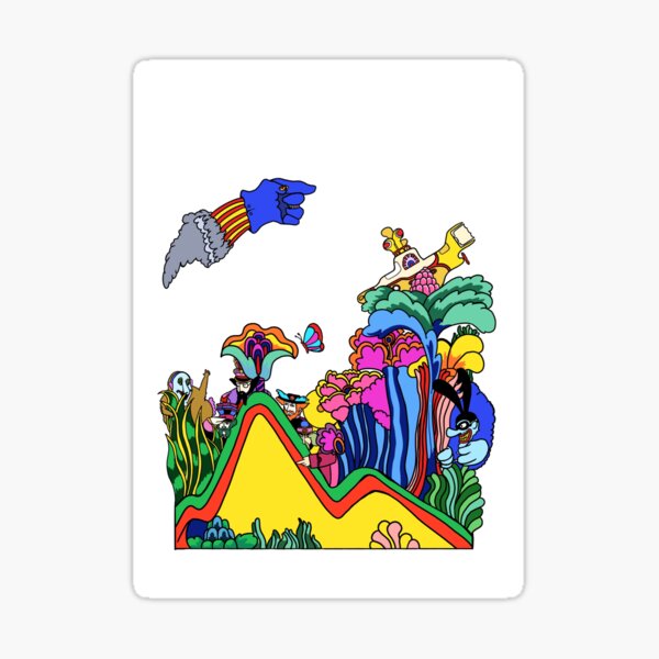"Yellow Submarine" Sticker for Sale by simxhu | Redbubble