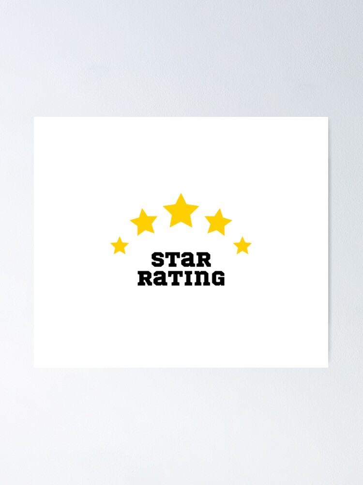 "Five star rating" Poster for Sale by Lingalin | Redbubble