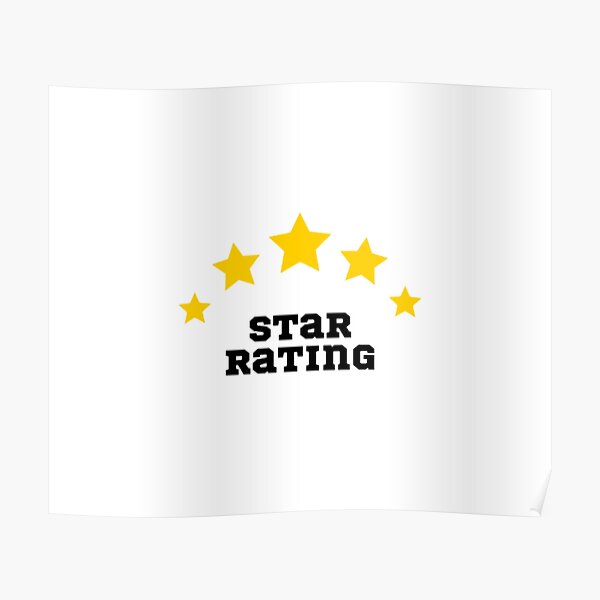 "Five star rating" Poster for Sale by Lingalin | Redbubble