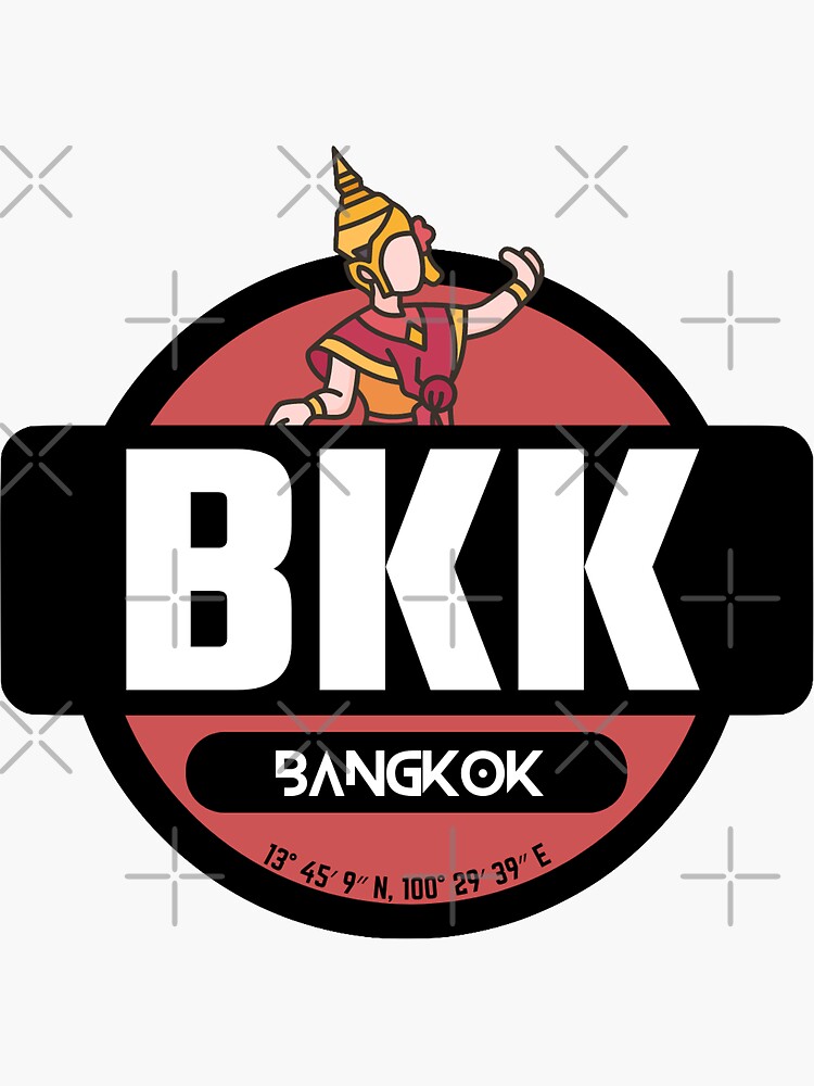 "Bangkok (BKK) City Iconic sticker" Sticker for Sale by LeddsoDello ...