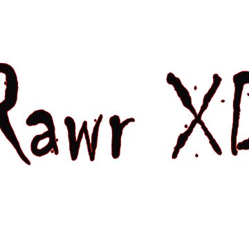 "'Rawr XD' Design" Sticker for Sale by wavyroze | Redbubble