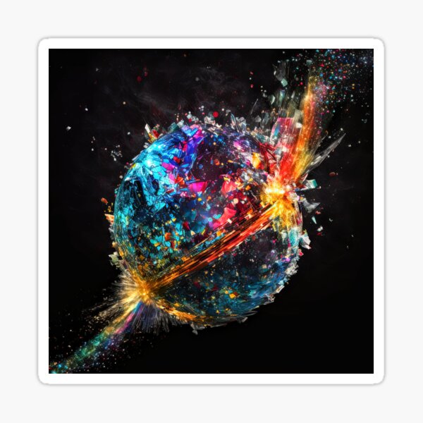 "Abstract Colorful Glass Shattering - Digital Design - AI Artwork ...