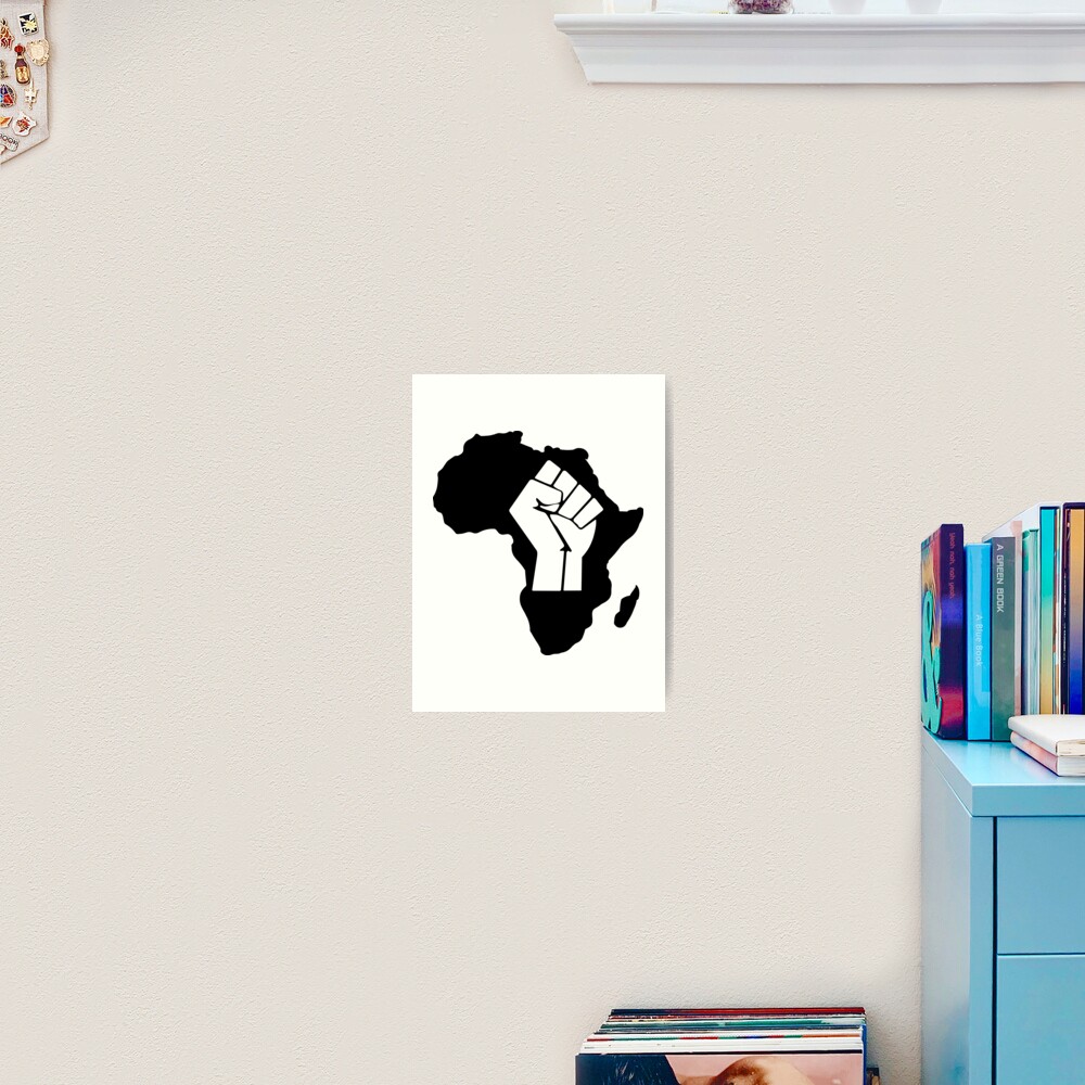 "Raised Fist Black Power Africa African" Art Print for Sale by ...