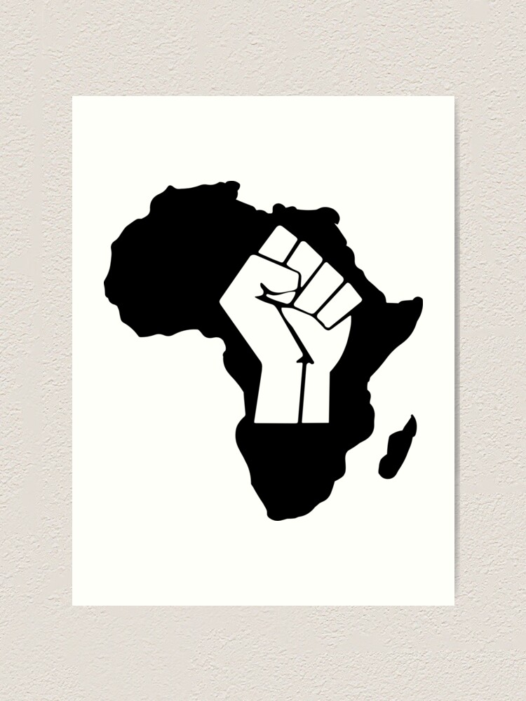 "Raised Fist Black Power Africa African" Art Print for Sale by ...
