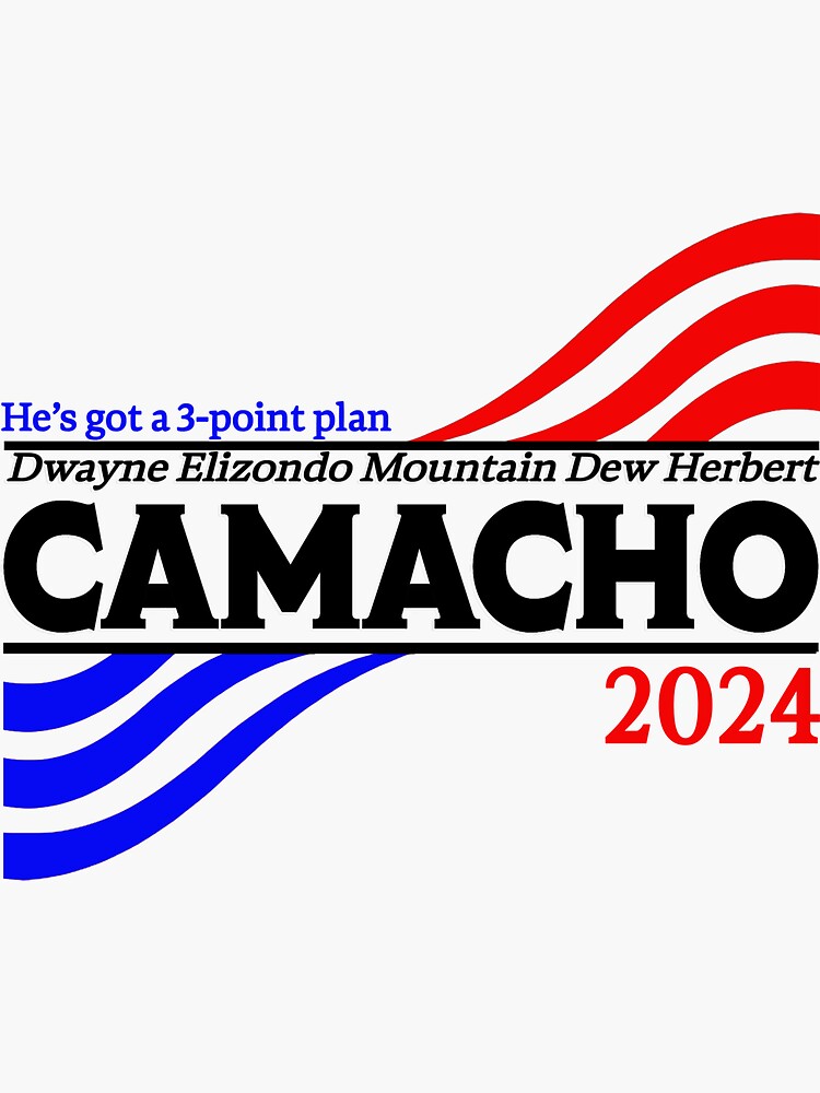 "Camacho 2024" Sticker for Sale by PiperDownTees | Redbubble