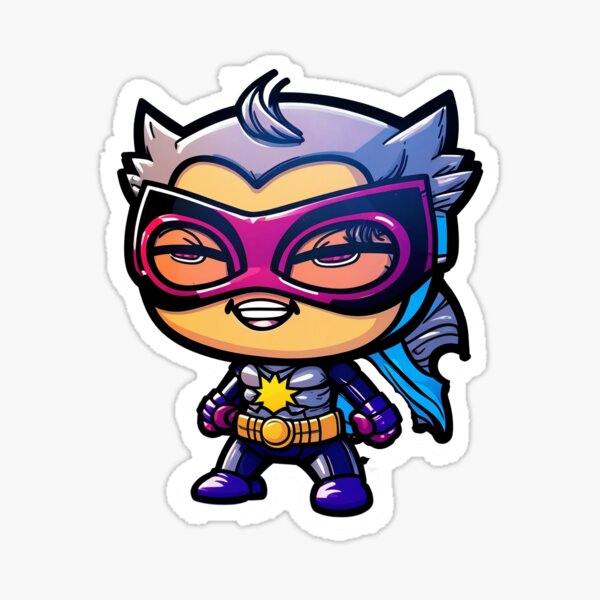"Chibi Superhero" Sticker for Sale by flowinglobe | Redbubble
