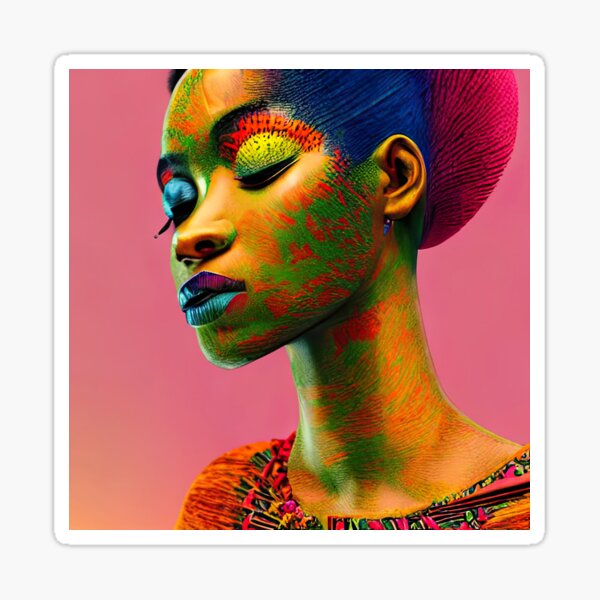 "African beauty natural euphoria" Sticker for Sale by JungleMagic ...
