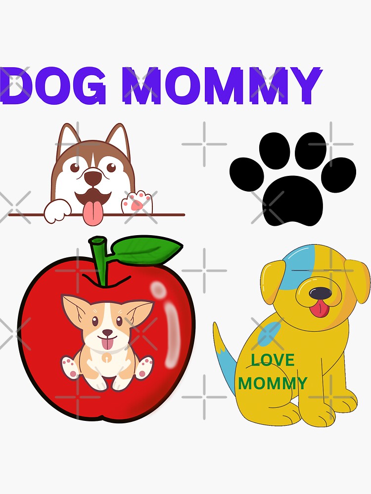" Dog Mommy Sticker Pack" Sticker for Sale by JA57 | Redbubble