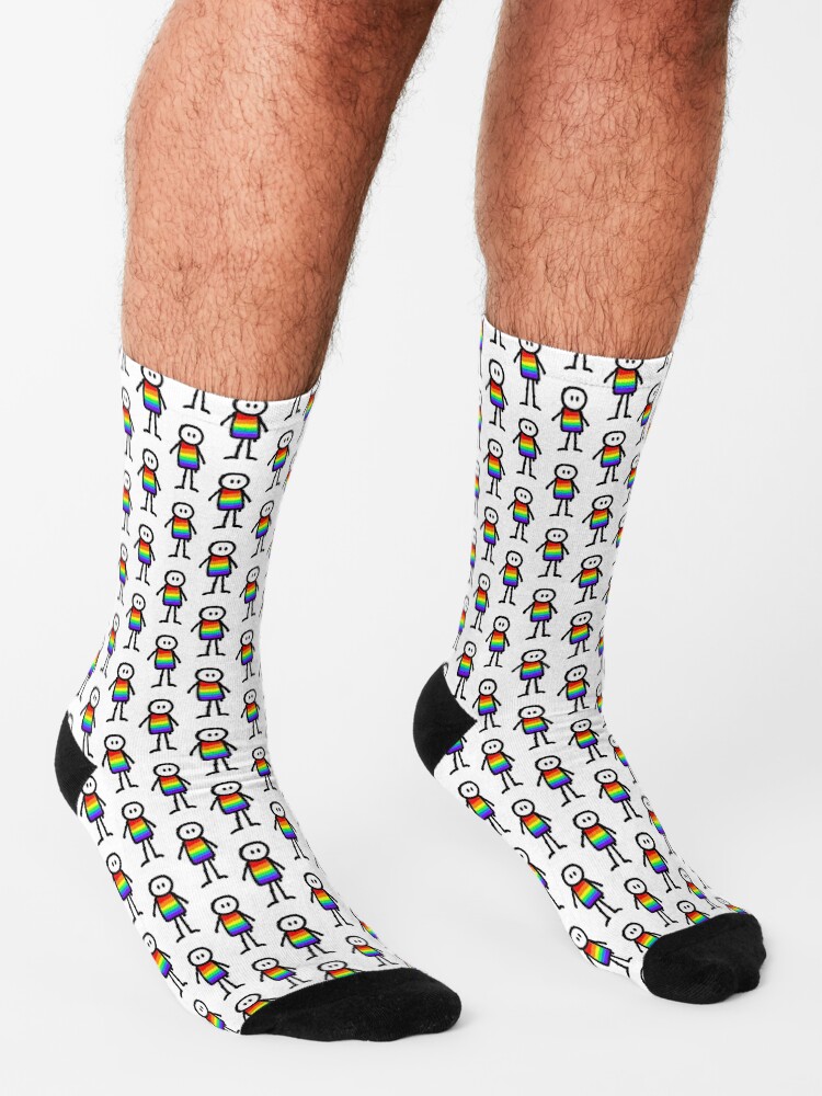 "Colorful proud stick figure" Socks for Sale by TerneProducts | Redbubble