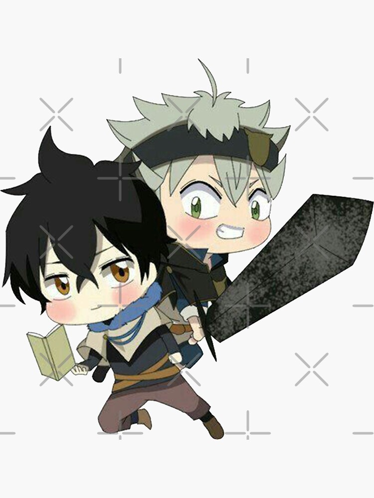 " Asta and Yuno Black clover" Sticker for Sale by Yor-art | Redbubble