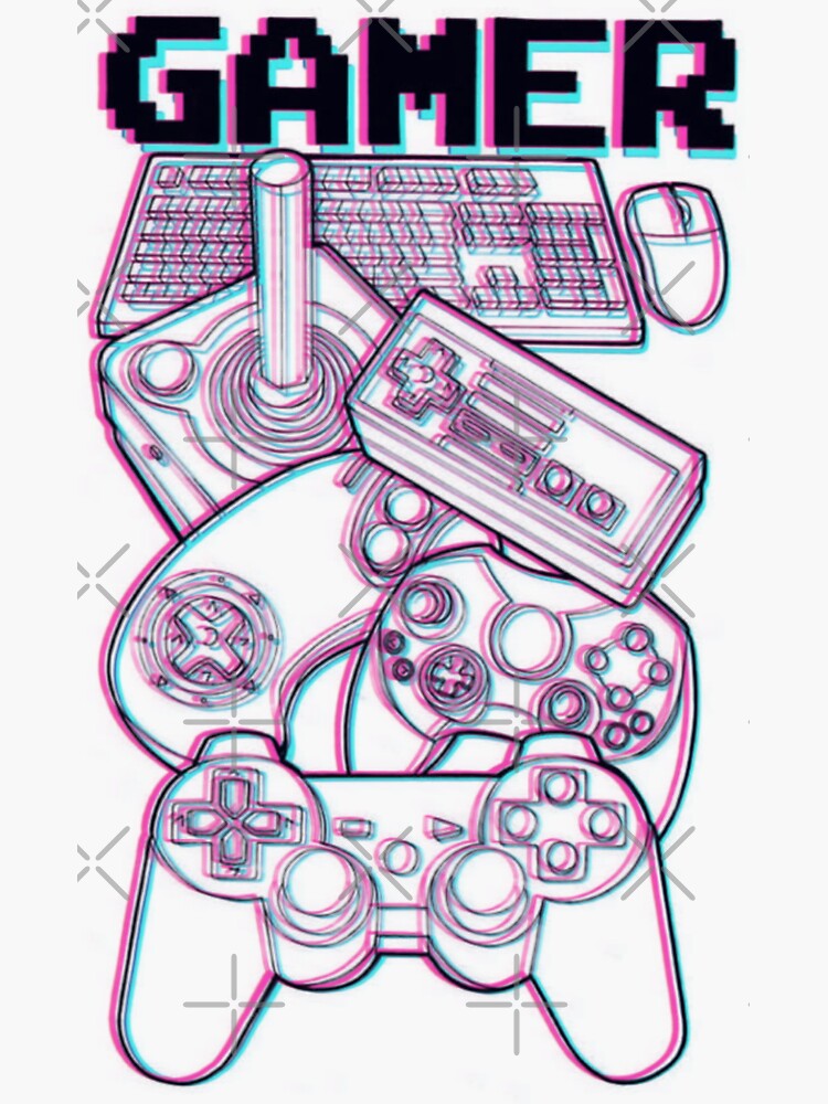 "Gamer, gamer, gaming, the true gamer" Sticker for Sale by pixel8edart ...