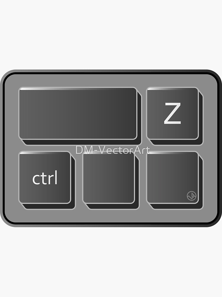"Undo With Ctrl + Z" Sticker for Sale by DM-VectorArt | Redbubble