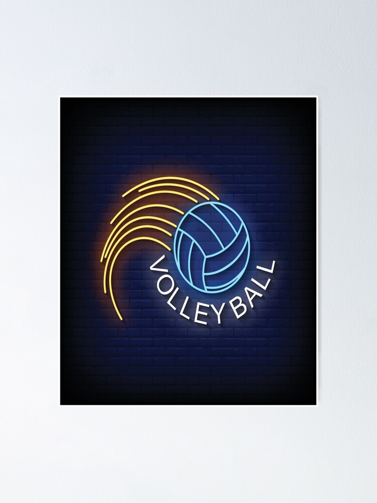 "Neon: Volleyball" Poster for Sale by mturns57 | Redbubble
