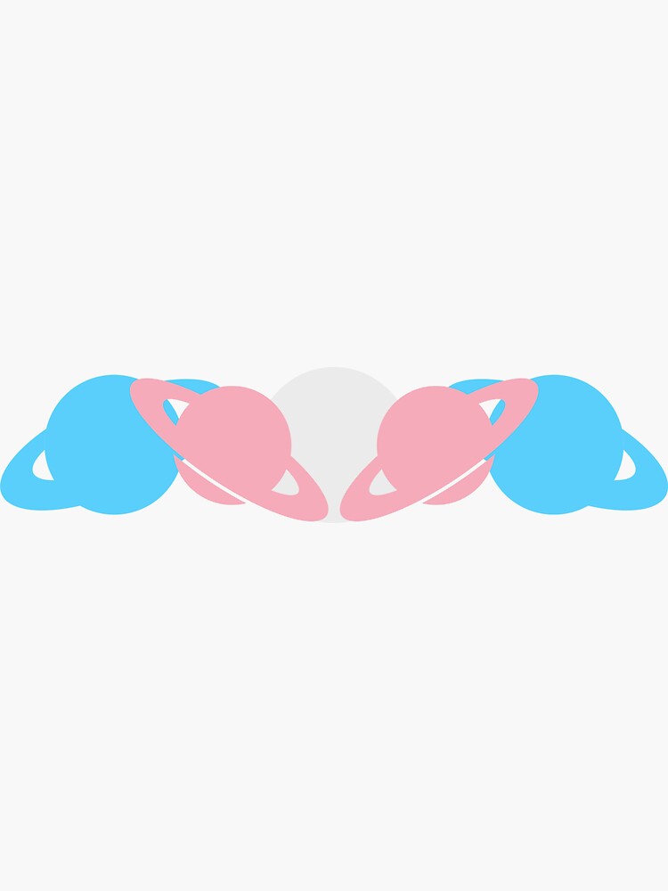 "Subtle Trans Pride Planets" Sticker for Sale by AlluresDelights ...