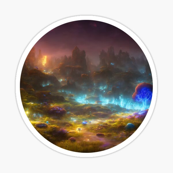 "Fantasy Forest Landscape" Sticker for Sale by ArtificialCraft | Redbubble