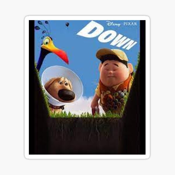 "Down" Sticker for Sale by Pinkchickenxd50 | Redbubble
