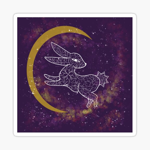 "Purple lunar hare" Sticker for Sale by Anahit-Art | Redbubble