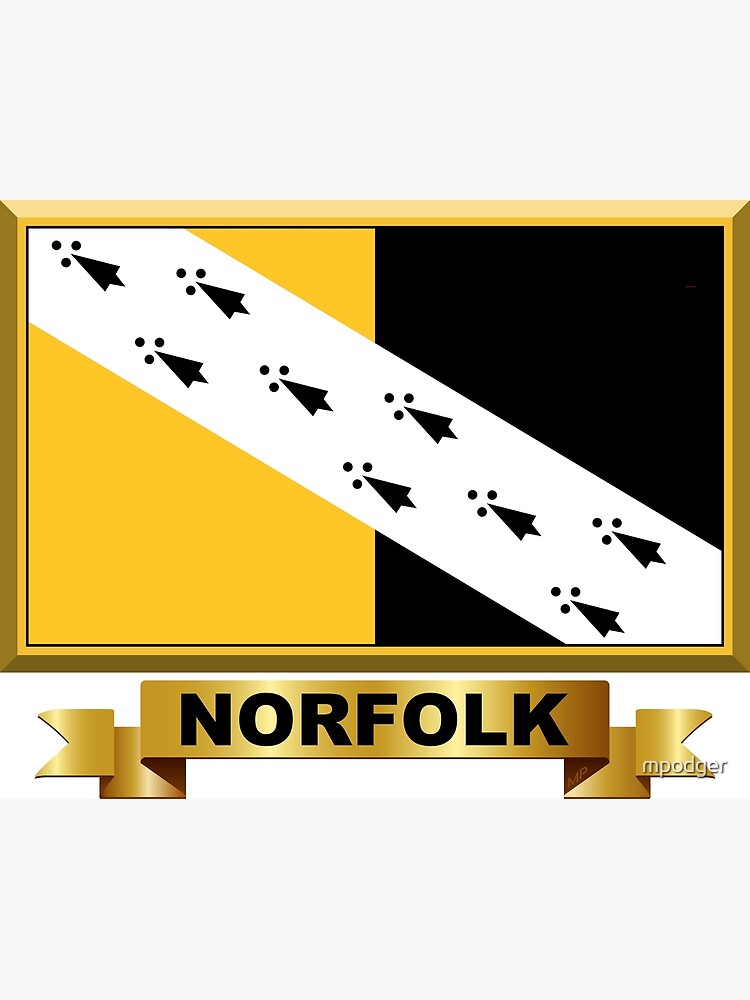 "NORFOLK Flag Gifts, Masks, Stickers & Products (N)" Poster for Sale by ...