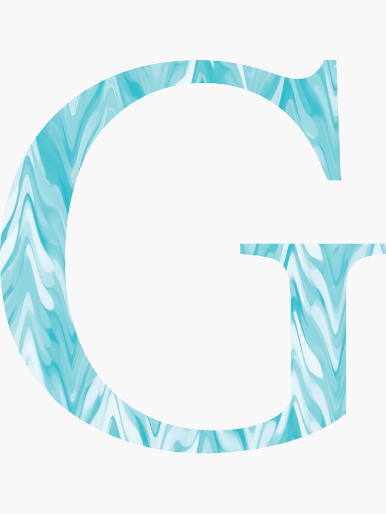 "Blue Wave Chevron G" Sticker for Sale by Jessica Brown | Redbubble