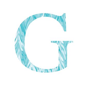 "Blue Wave Chevron G" Sticker for Sale by Jessica Brown | Redbubble