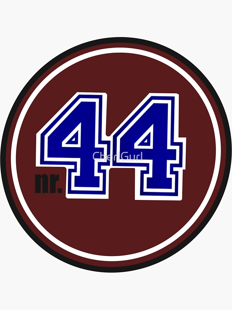 "nr 44" Sticker for Sale by CheriGurl | Redbubble