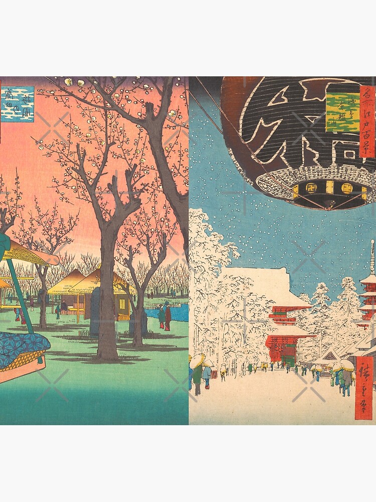 "Spring and Winter in Japan | Japanese Edo Design" Poster for Sale by ...