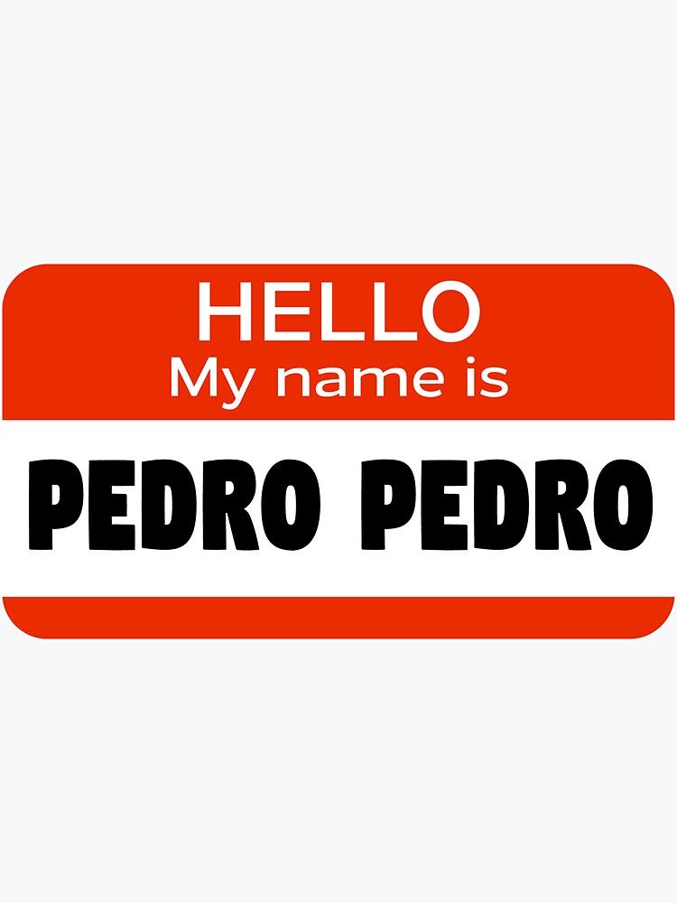 "Pedro Pedro Spanish Peter Peter Halloween Costume" Sticker for Sale by ...