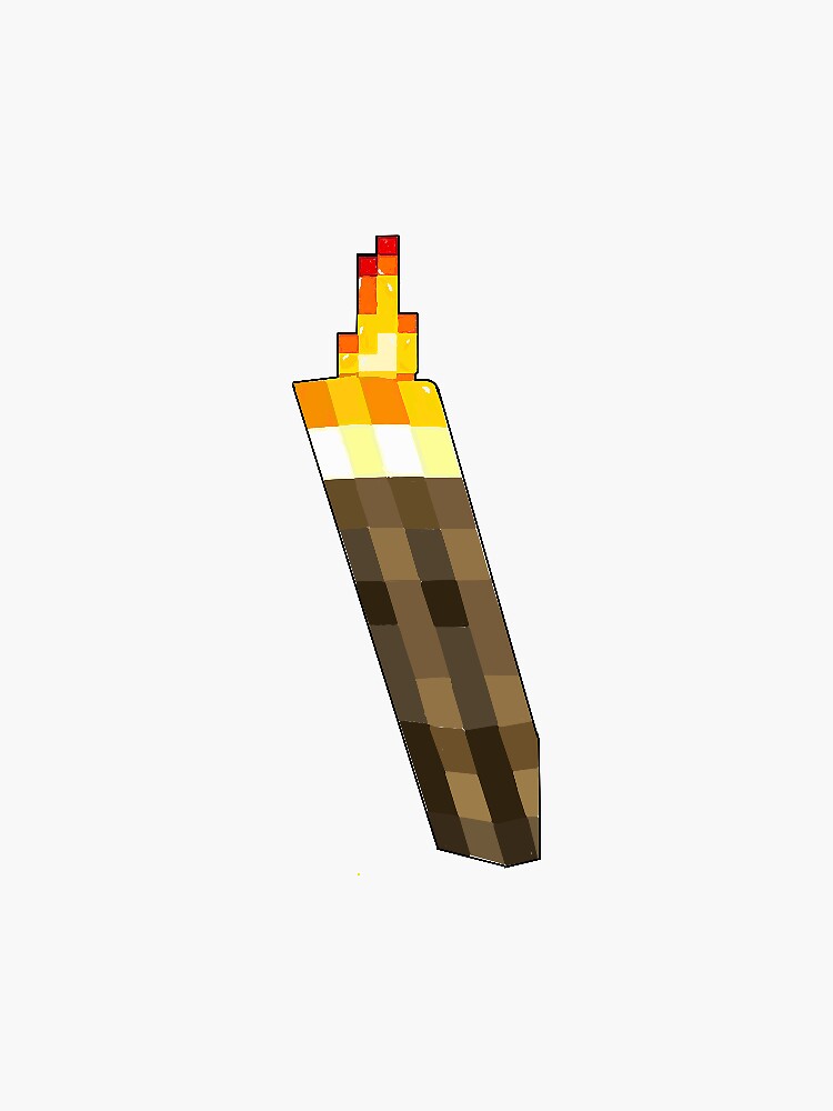 "Minecraft Torch" Sticker for Sale by -LukeRinehart- | Redbubble