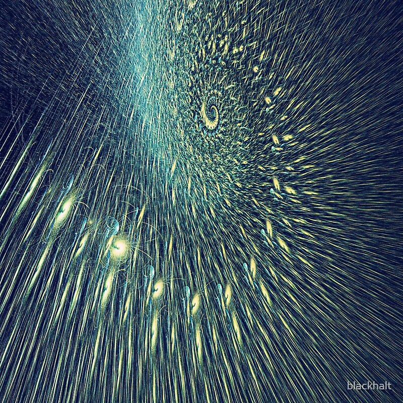 "Fractal rain" by blackhalt | Redbubble