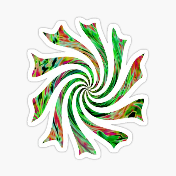 "Cool Abstract Lime Green and Black Floral Swirl" Sticker for Sale by ...