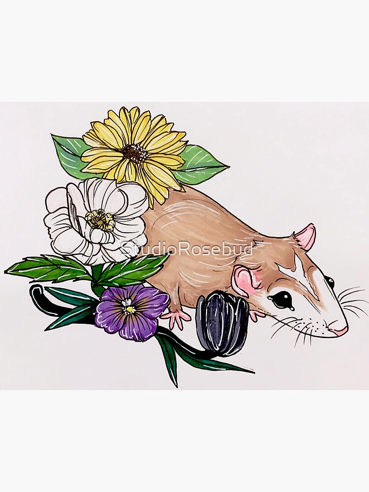 "Non-binary Flag Rat" Sticker for Sale by StudioRosebud | Redbubble