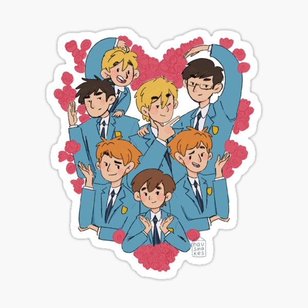 "Ouran High School Host Club" Sticker for Sale by hausmakesss | Redbubble