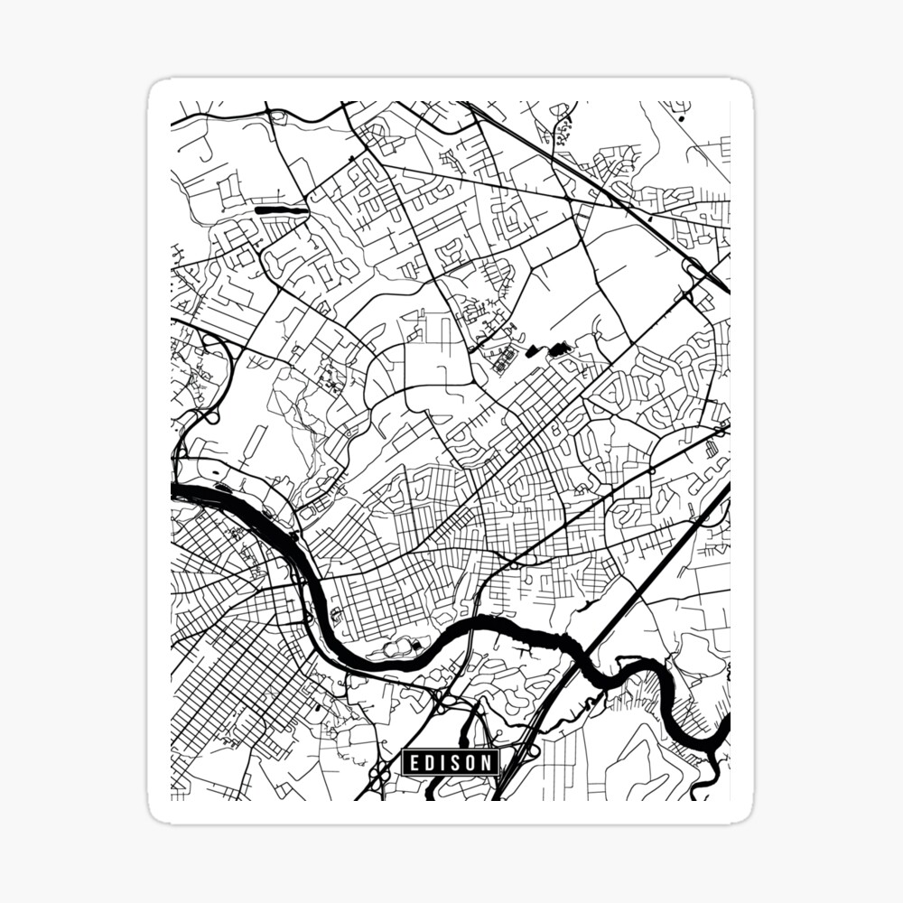 Edison New Jersey Streets Maps