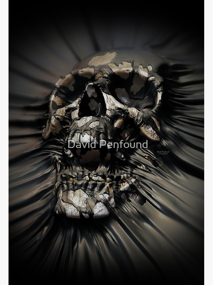 "Skull shrink wrap break through" Canvas Print by DavidPenfound | Redbubble
