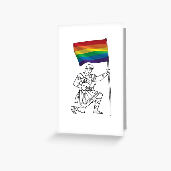 "Captain Moroni Kneeling with Pride Flag" Greeting Card for Sale by ...