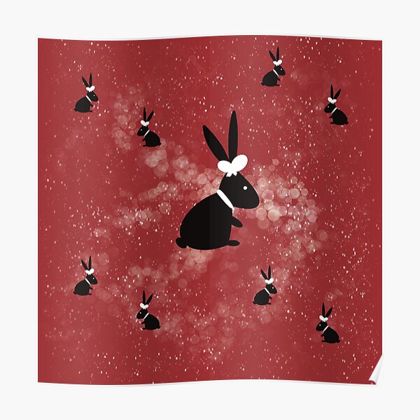 "Black rabbit" Poster for Sale by Anahit-Art | Redbubble