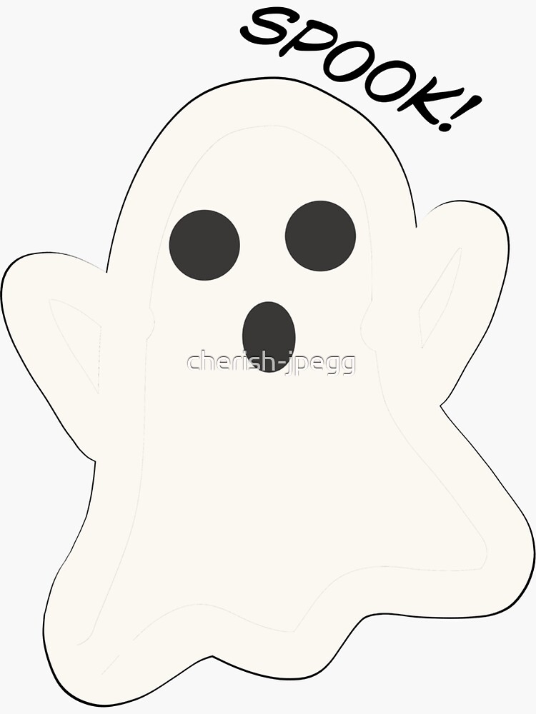 "Cute Ghost Spook" Sticker for Sale by cherish-jpegg | Redbubble