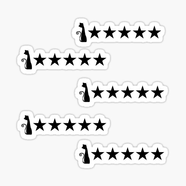 "5 STAR RATING | CATS" Sticker for Sale by FestiveFeminist | Redbubble