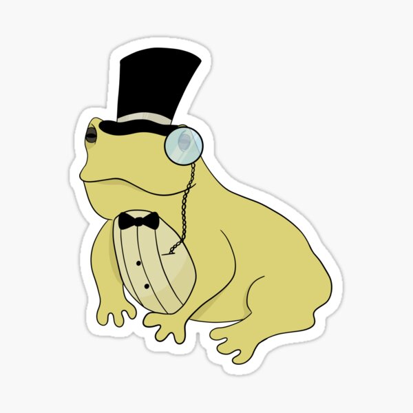 "Fancy Yellow Green Toad Named Bert" Sticker for Sale by randomvlover ...