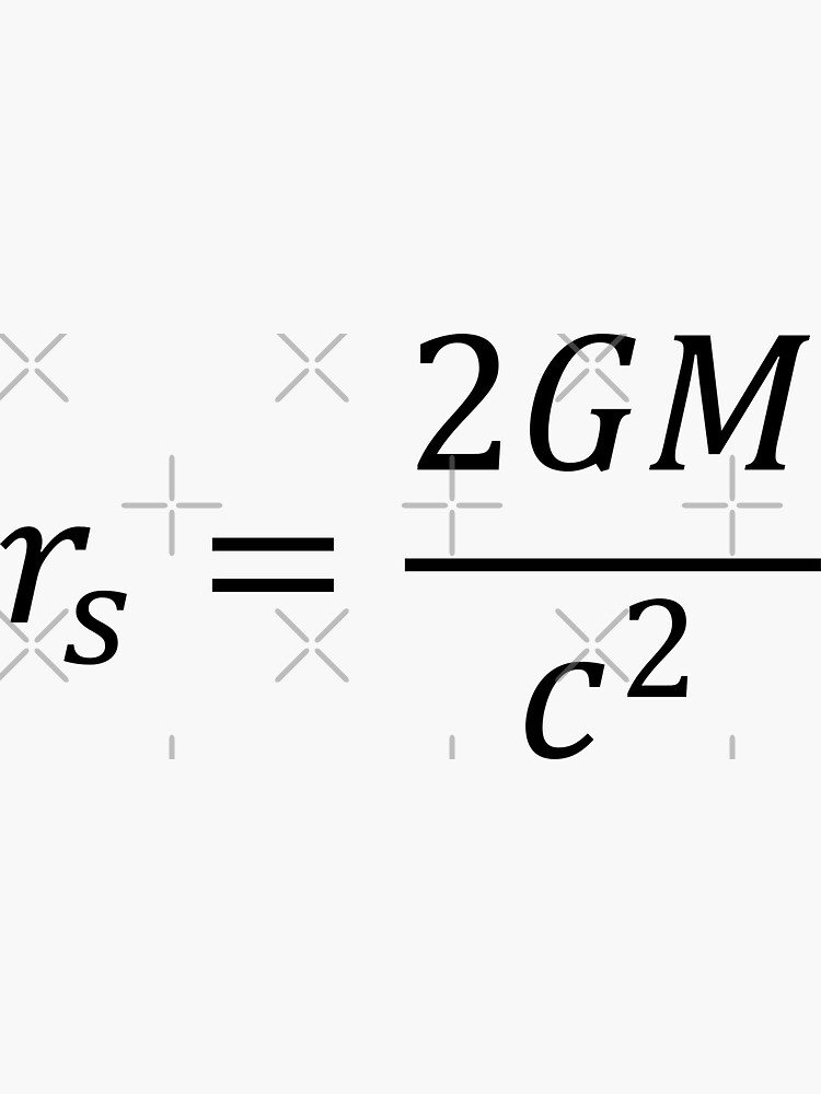 "Schwarzschild Radius, general relativity" Sticker for Sale by ...