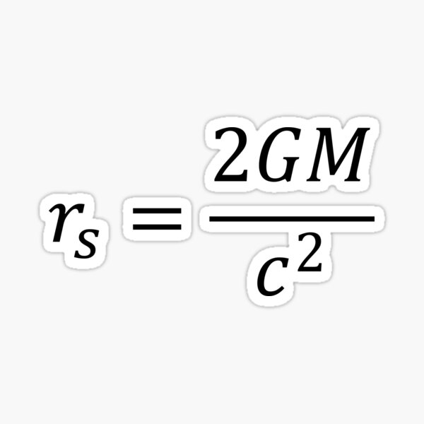 "Schwarzschild Radius, general relativity" Sticker for Sale by ...