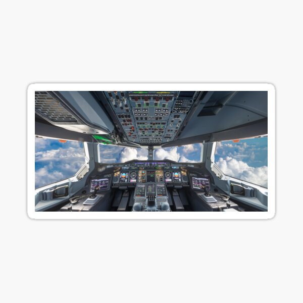 "Airbus A380 Cockpit" Sticker for Sale by stuartk | Redbubble
